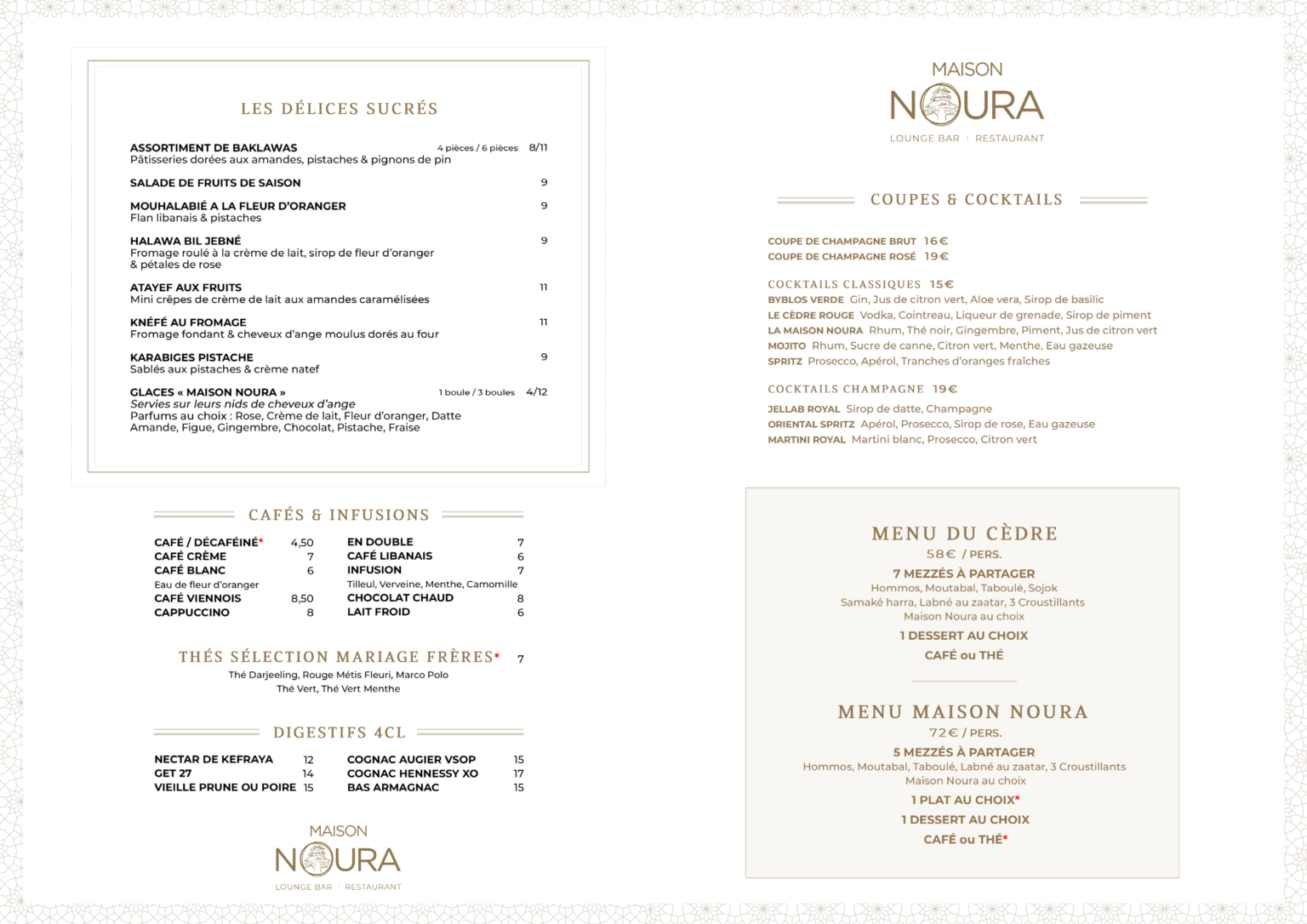Concept Maison Noura – Noura | Restaurant libanais à Paris & Livraison ...