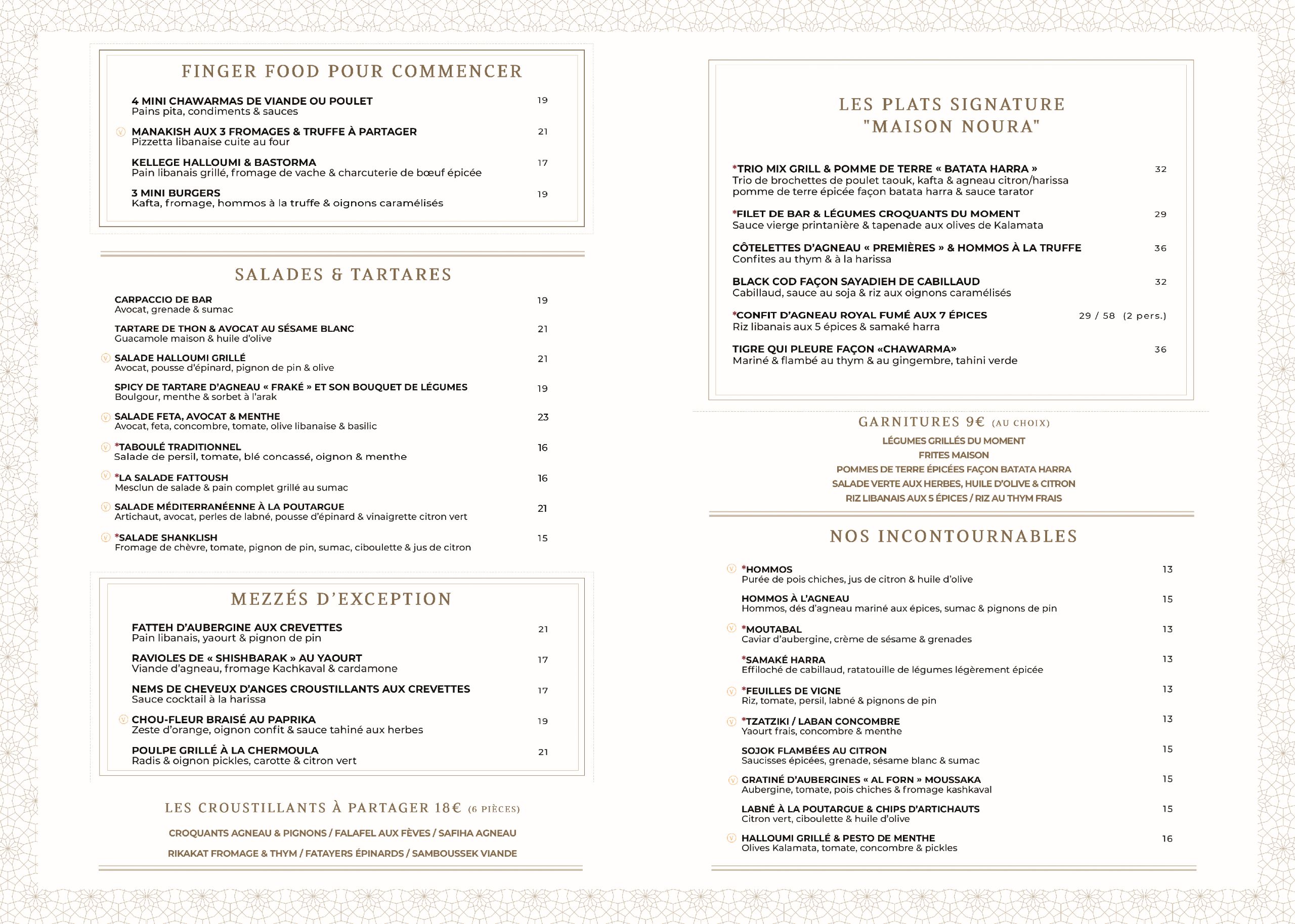 Concept Maison Noura - Noura | Restaurants libanais à Paris & Livraison ...